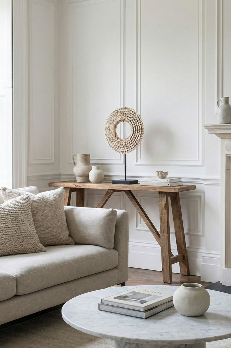 Beaded Shell Circle on a Stand – The Irish Country Home
