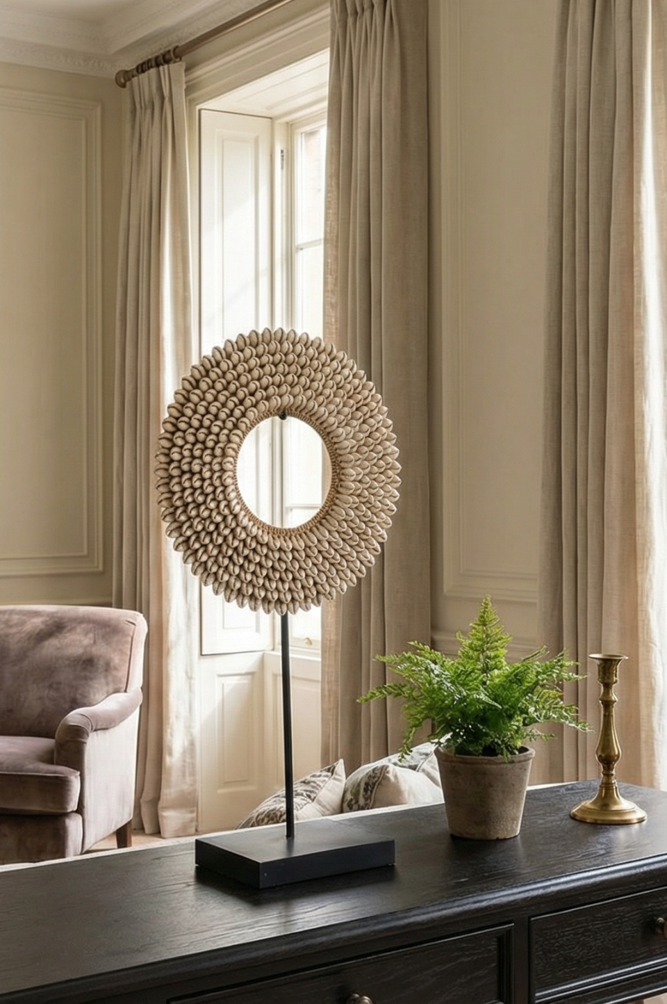 Beaded Shell Circle on a Stand – The Irish Country Home