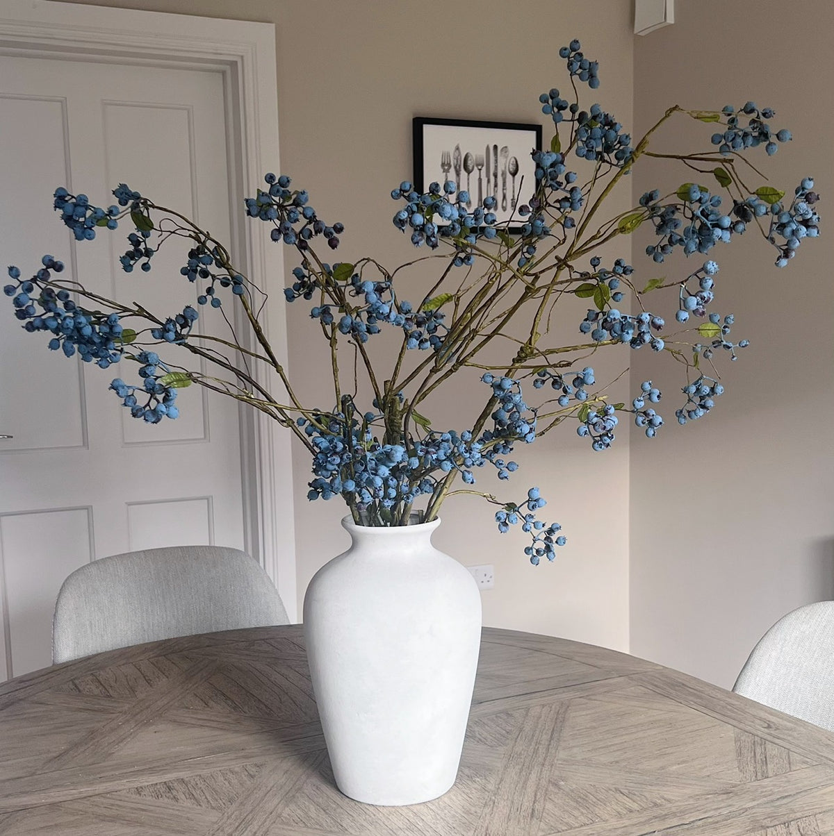 Beautiful Artificial Blueberry Spray – The Irish Country Home