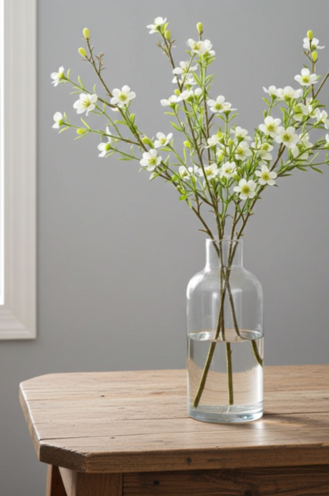 Faux White Waxflower Spray – The Irish Country Home